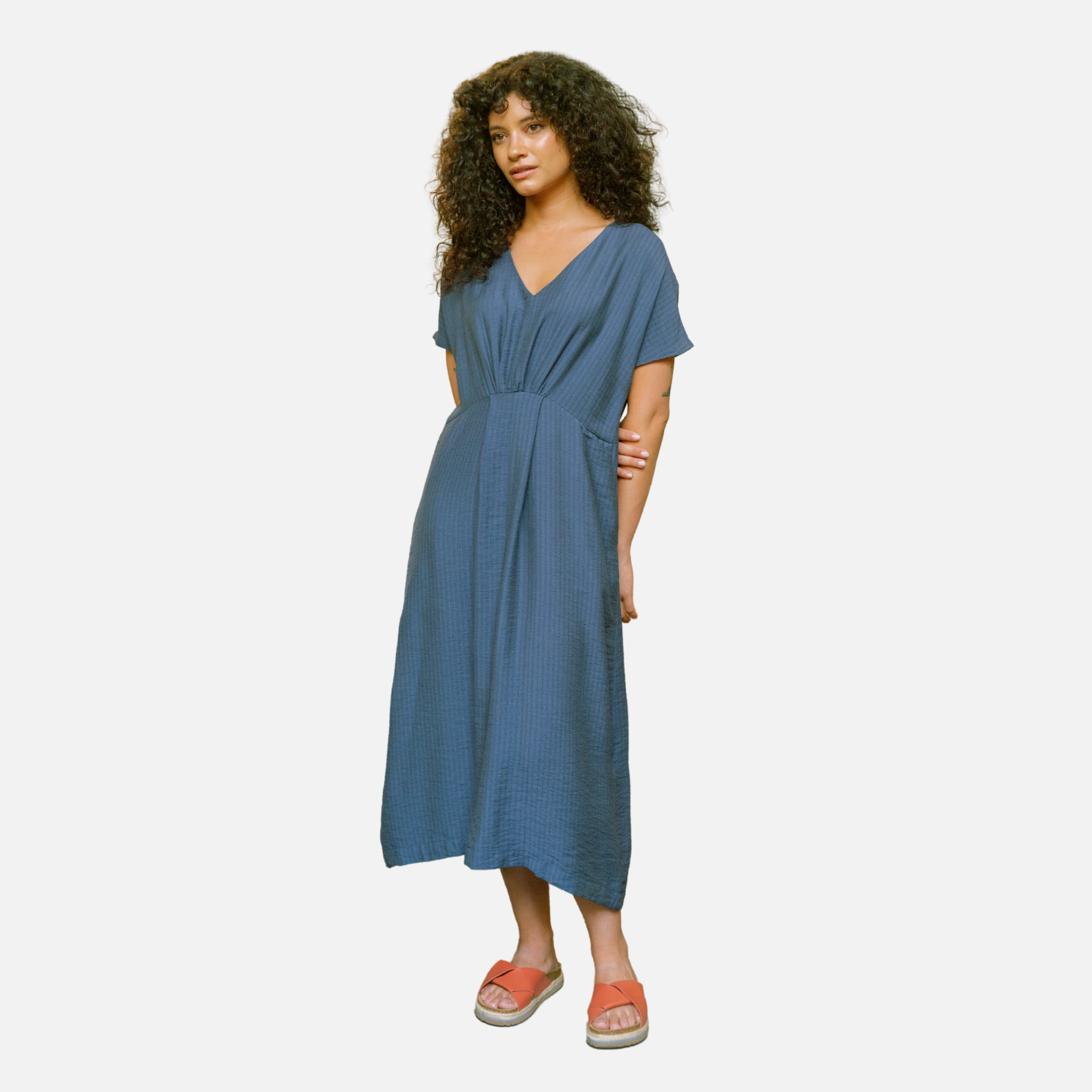 Vestido azul rayas – Cowper Hall